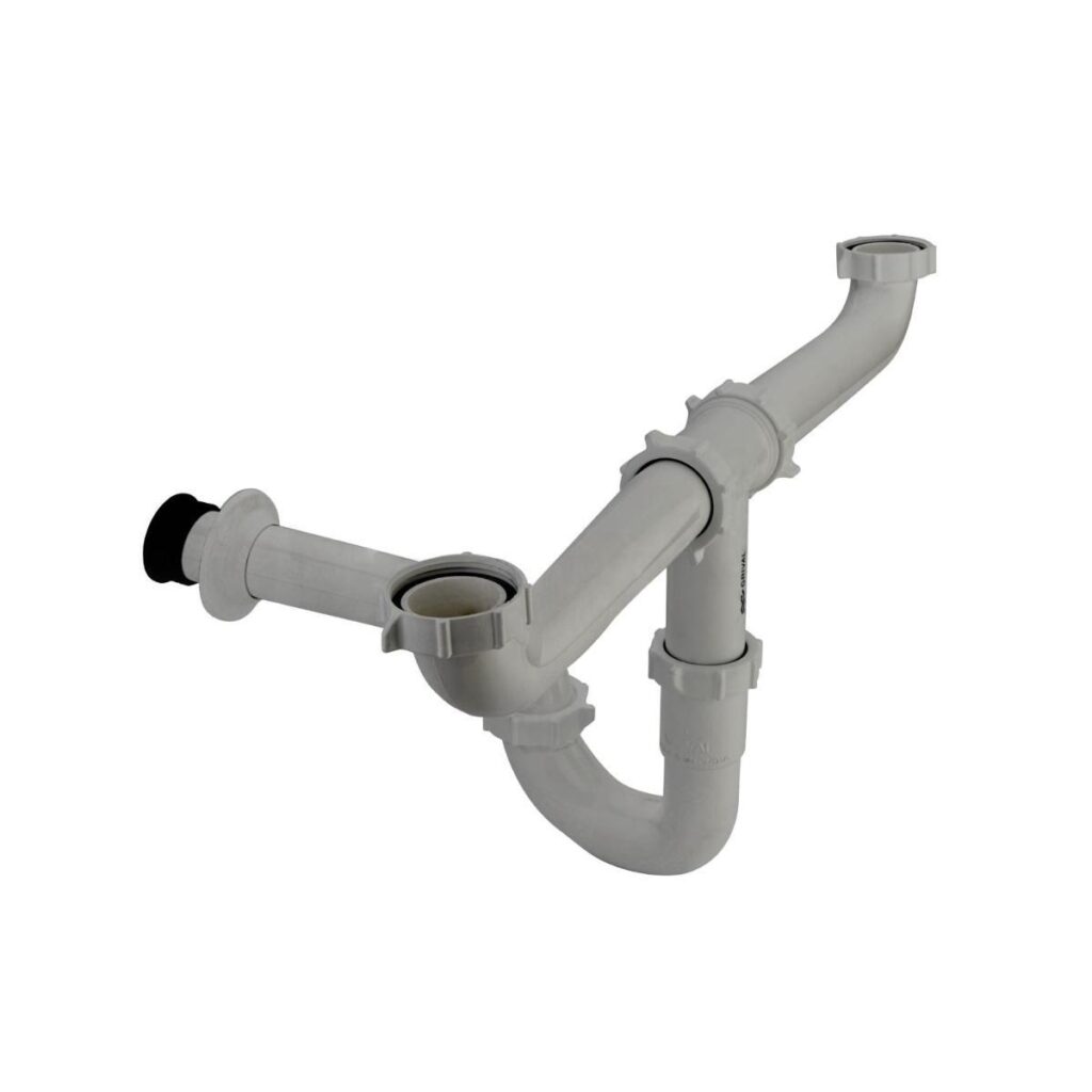 SIFÓN EN P LAVAPLATOS DOBLE – Construmateriales Haddad & Cia
